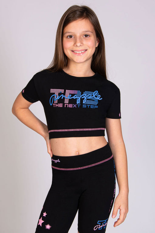 Girls' The Next Step Fitted Crop Top | Pineapple x TNS Collaboration