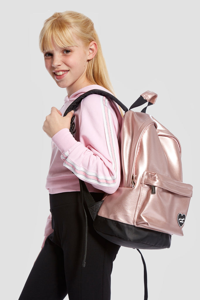 Buy Pineapple Dance Pink Rucksack with Heart Badge online